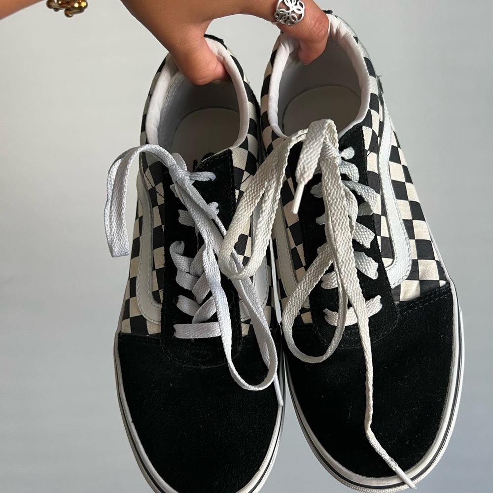 Black Checker Vans - Gem